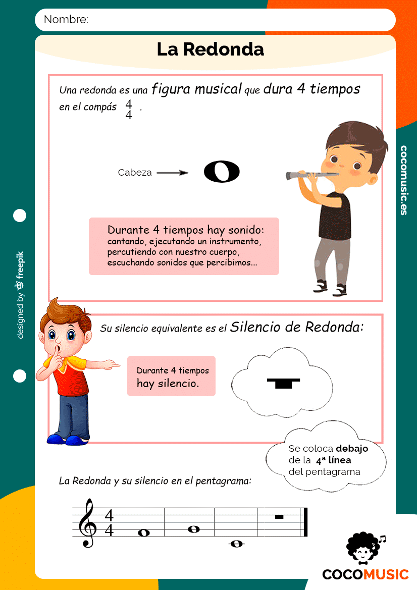 La Redonda y su Silencio – Figura musical【 Fichas Primaria